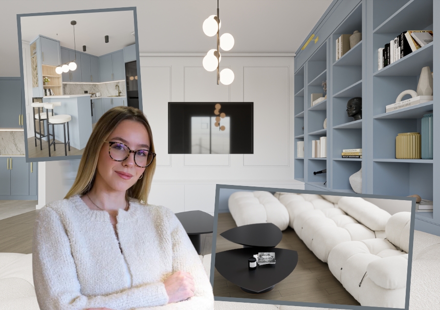 Jedan od najlepših stanova u Novom Sadu: Plavi zidovi i oblak sofa
